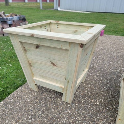 Slatted Three Picket Planter Plans, Fence Picket Planter Plans, Garden ...