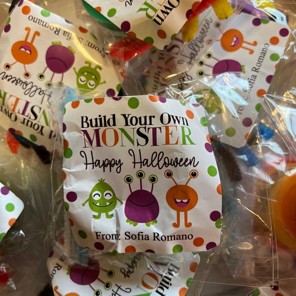 Halloween Build-your-own Monster Kit: Party Favor Treat Bags - Etsy