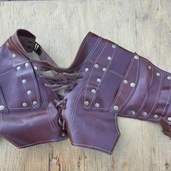 Handmade Leather Gladiator Shoulder Armor, Viking Cosplay Pauldron - Etsy