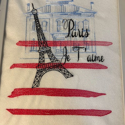 Eiffel Tower Embroidery Design. Paris Embroidery Design. Mini Eiffel ...