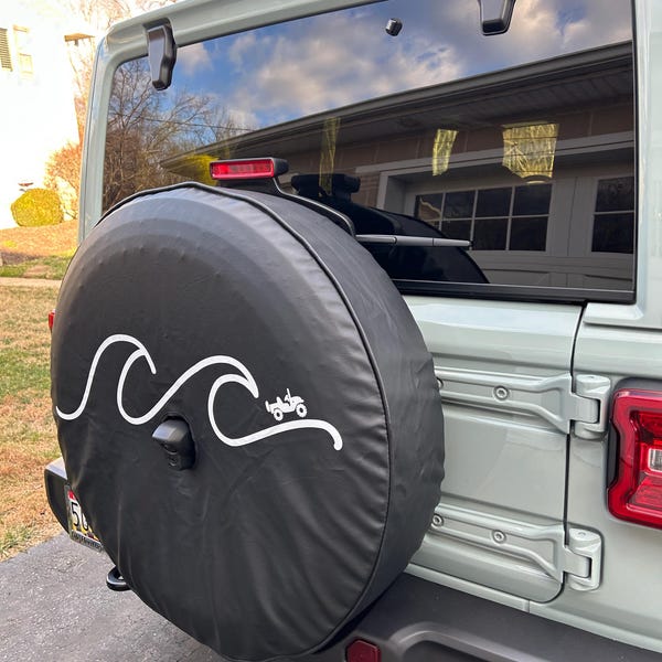 Beach Wave Tire Cover: Weatherproof, Heavy-duty, Vinyl - Etsy