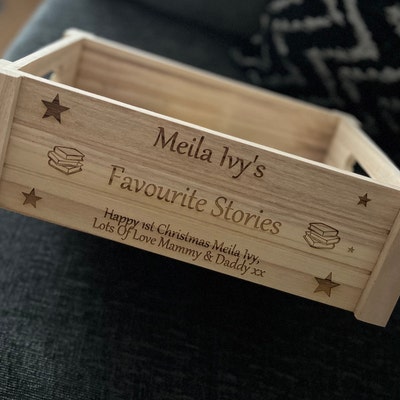 Story Book Crate Personalised My First Library Book Box. Ideal in ...