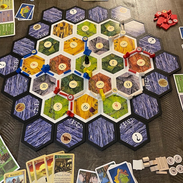 Magnetic Sea Port Hex Tiles for Settlers of Catan | Magnetized, Snappy ...