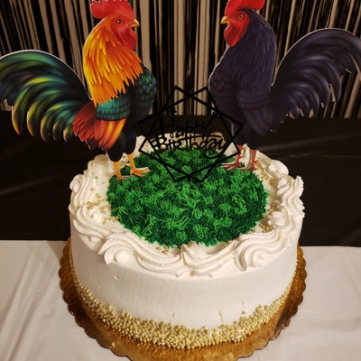 Rooster Cake Topper Farm Cake Topper Rooster Birthday Decor Rooster ...