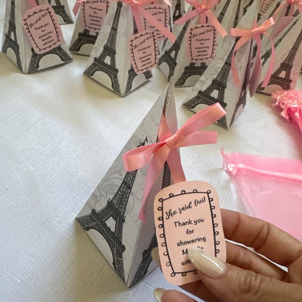 Eiffel Tower Favor Box Printable, Pyramid Box, DIY, Paris Party, Paris ...