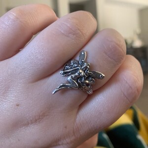 Beautiful Sterling Silver Ring With Faerie Fairy Design - Etsy