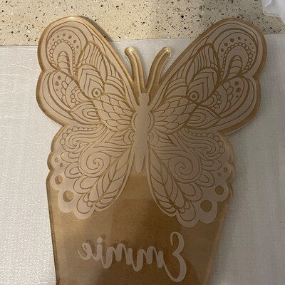 Garden and Floral LED Photo Frame Lamp Personalized Light-up Name Sign ...