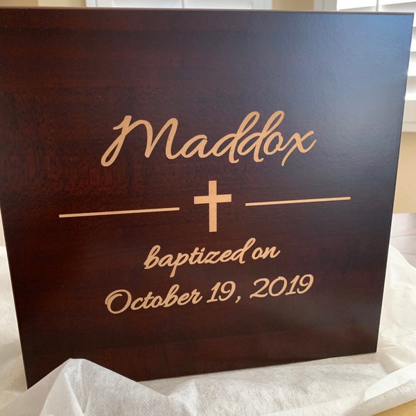 Baptism Gift, Baptism Memory Box, Keepsake Box, Baptism Gift for Boy ...