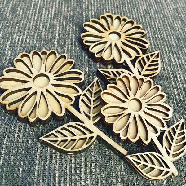 Daisy - Laser Cut Out Art Valentine Day Acrylic Wood Personalized ...