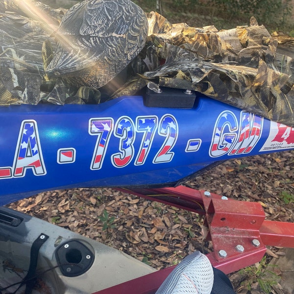 Boat Registration Numbers and Letters Decals and Stickers American Flag ...