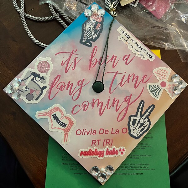 AKA Graduation Cap PRINTED Grad Cap Design Alpha Kappa Alpha Graduation ...