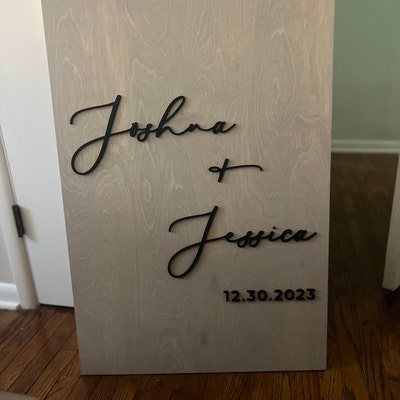 Wedding Welcome Sign Custom Wood Wedding Sign Personalized Ceremony ...