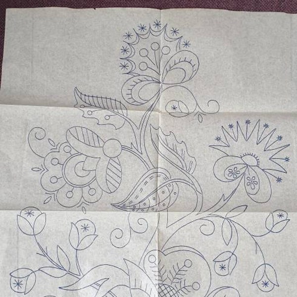 Vintage Hand Embroidery Design Deighton's Silver Transfer K183/2 ...