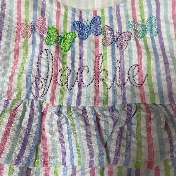 Row of Butterflies Sketch Stitch Machine Embroidery Design File, Spring ...