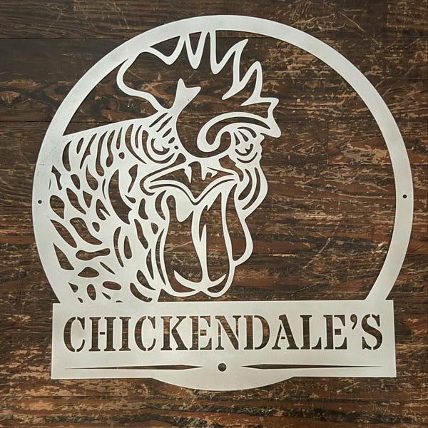 Custom Rooster – Metal Chicken Sign - Etsy