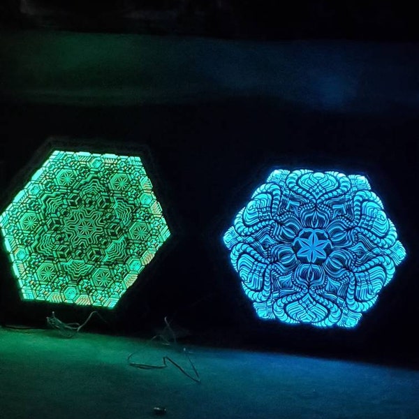 Geometric Light Wood Lamp, LED Lamp, Wood Lighting, Bedside Lamp ...