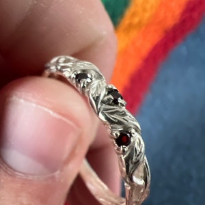 Vintage Fairycore Silver Band Enchanted Forest Mystical Ring, Unique ...
