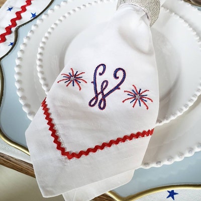 Single Mini Vintage Stitch Patriotic Firework With Star Center for ...