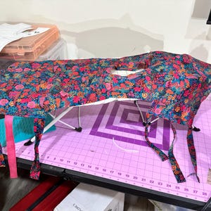 Puffed Sleeves Peplum Tie Top, Ganni Top Inspired Sewing Pattern, Front ...