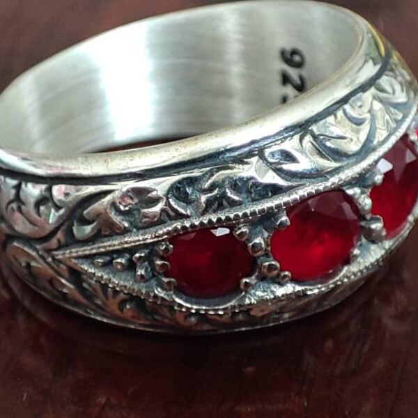 Men Silver Prayer Box Ring, Ayatul Kursi İslamic Ring, Turquoise ...