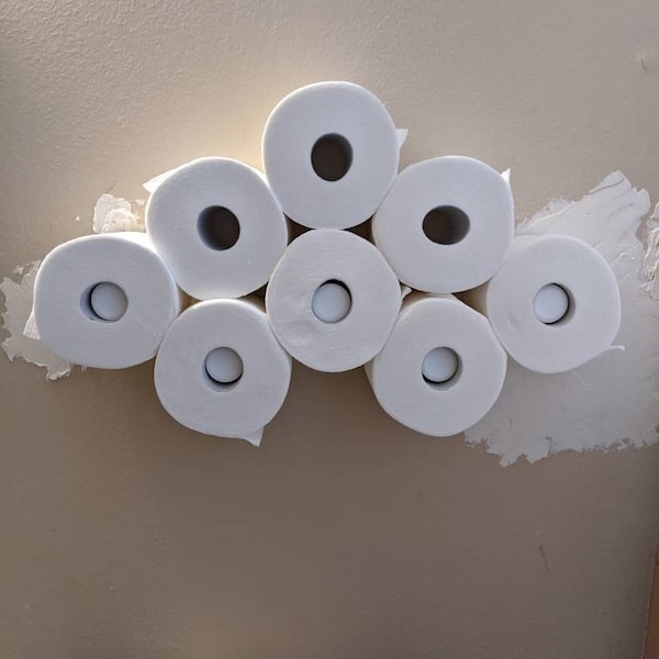 Wave Toilet Paper Holder Toilet Tissue Shelf - Wall Rack - Bathroom ...