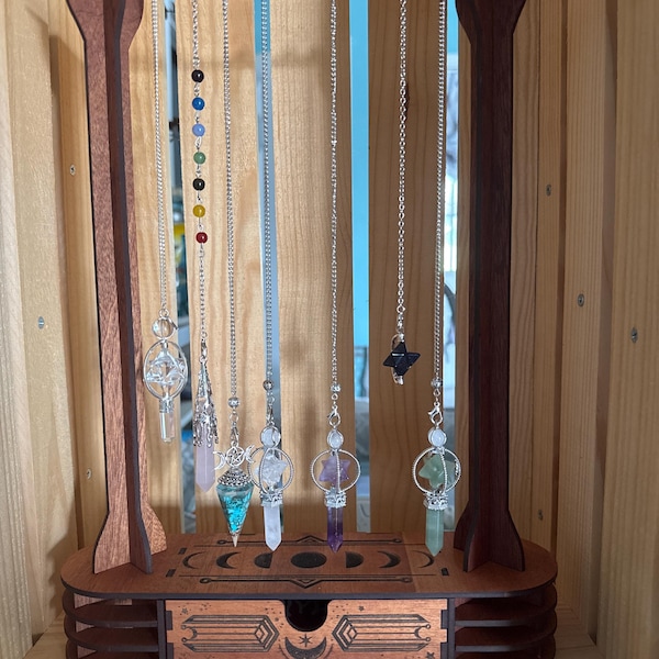 Chakra Healing Crystal Pendulum for Chakra Balancing, Divination, and Energy Healing Merkaba ...