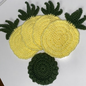 Pineapple Slices Coaster Set Crochet Pattern, PDF for Instant Download ...
