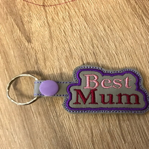 Mum Key Fobs, Machine Embroidery Designs, ITH, in the Hoop, Mum, Mother ...