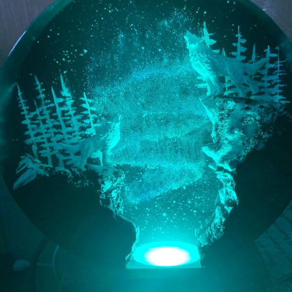 Nuclear Explosion Bomb Diorama, Model LIGHT Night Lamp Nuke Fallout ...