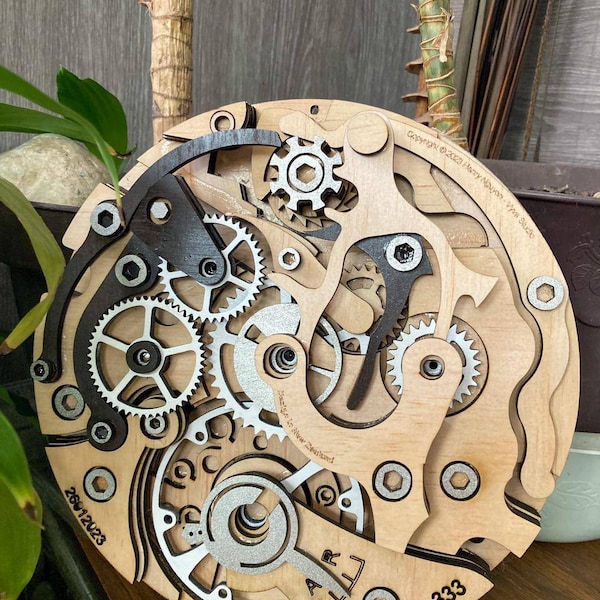 Watch Movement | Laser Cut File for Creating Multilayered 3D Mechanical ...