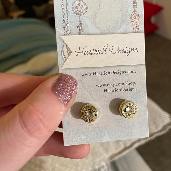 Handmade Bullet Post Earrings, Bullet Stud Earrings, Bullet Earrings ...