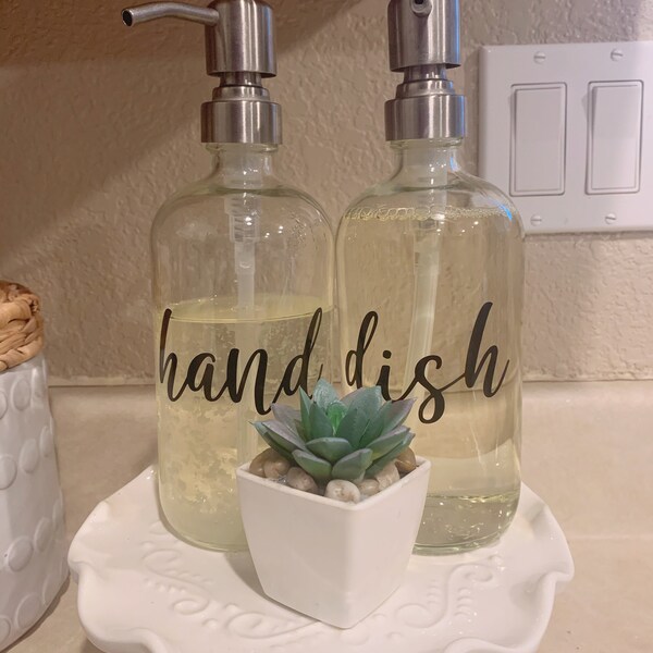 Soap Label Decals / Kitchen Decor / Hand Soap Label / Dish Soap Label ...