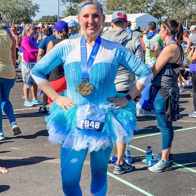 Elsa Inspired Running Costume Leggings for Princess Run Elsa - Etsy