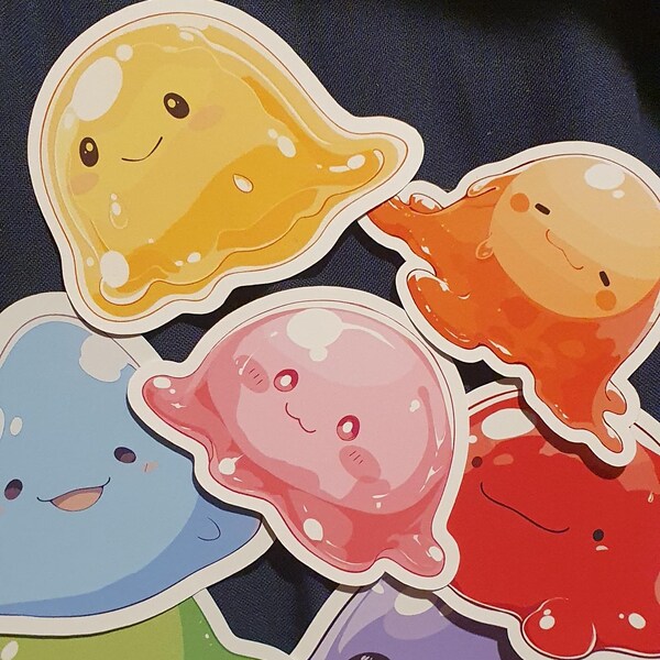 Cute Slime Sticker, Cute Slime, Colorful Slime Sticker, Slime Sticker Set, Cute Sticker Set ...