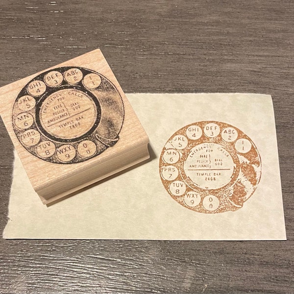Vintage Phone Dial Rubber Stamp P7 - Etsy
