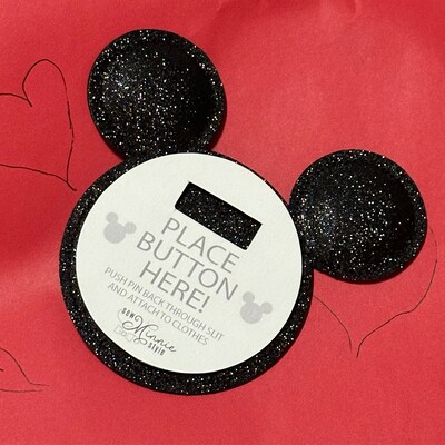 Button Accessory Black Glitter - Etsy