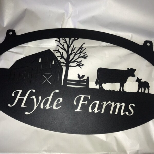 Metal Farm Sign, Cattle Farm Sign,barn Cow Calf Chicken Sign,metal Barn ...