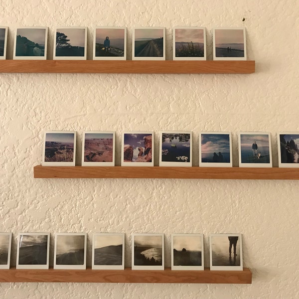 Wooden Picture Rail Shelf | Photo Rail Shelf | Solid Hardwood ...