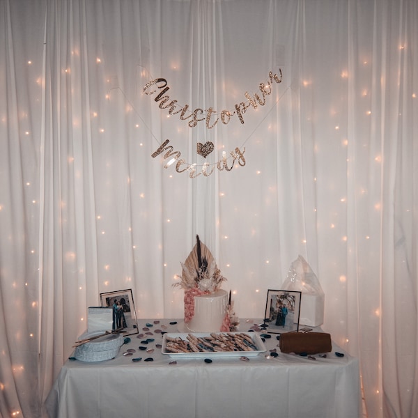 Bridal Shower Decoration, Wedding Banner, Couples Name Banner, Wedding ...