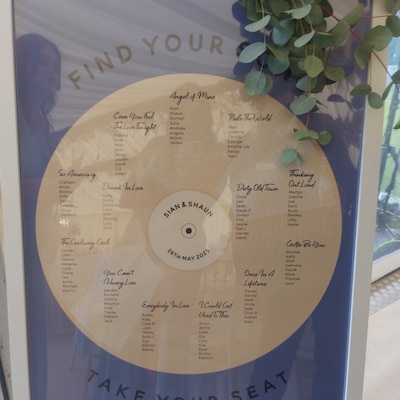 Record Table Cards Music Theme Wedding Table Names Vintage - Etsy