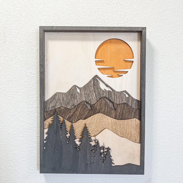 Laser Cut Files, DXF, SVG, Multi-layer Files, Layered Landscape ...