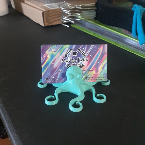 3D Printed Octopus Business Card Holder! Excellent Gift for a ...