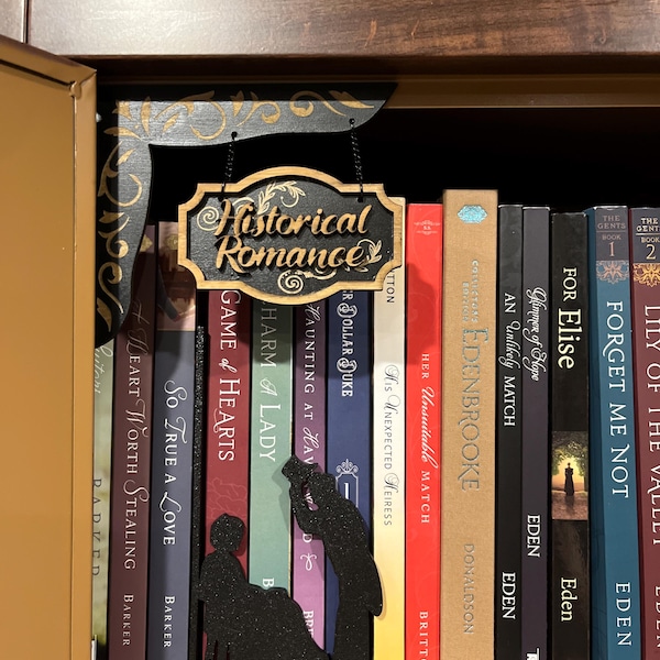 Romantasy Bookcase Sign, Romantasy Bookshelf Sign, Wooden Bookish ...
