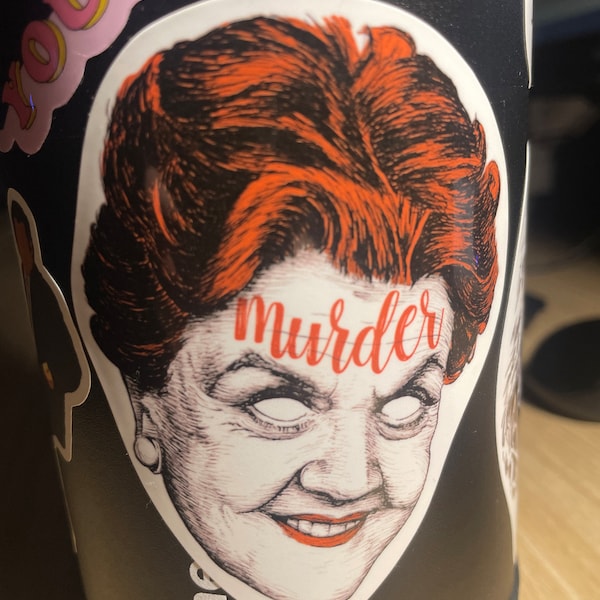 Murder She Wrote Vinyl Laptop Sticker | Phone Decal - Etsy