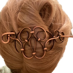 Copper Hair Piece With Stick, for Buns and Updos - Etsy