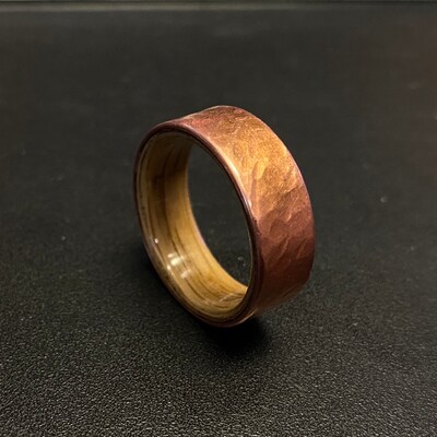 Wood Ring Ash and Tineo Bentwood Ring With Turquoise Stone Inlay Men's ...