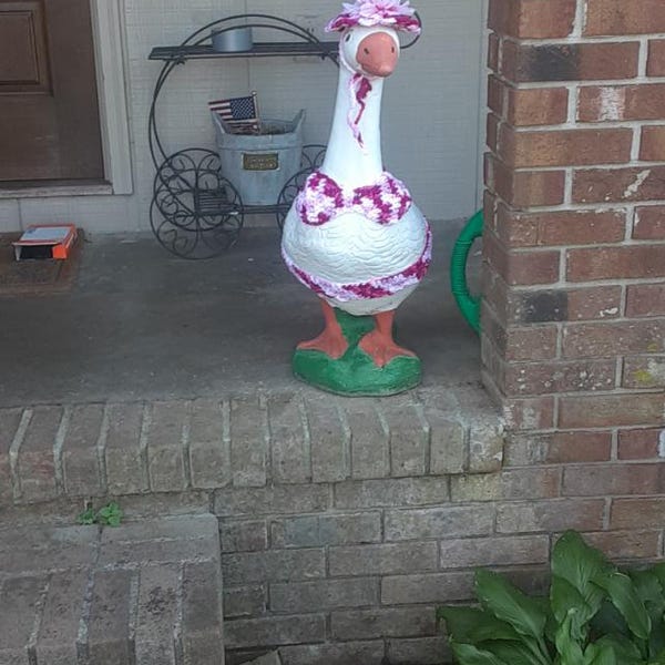 Tiger Goose Geese Outfit Lawn Goose Clothes Garden Statue Dress Patio ...