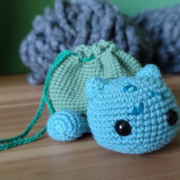 Crochet Pokemon Inspired Onion Frog Amigurumi Pattern: Fun Pouch PDF - Etsy