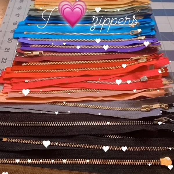 Navy Blue Zippers, Handbag Zippers, Purse Zippers, 10" Zippers, Ykk ...