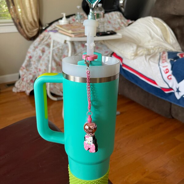 Straw Charm | Silicone Bead Charm | Teacher Gift | Gifts| Beaded Charm ...